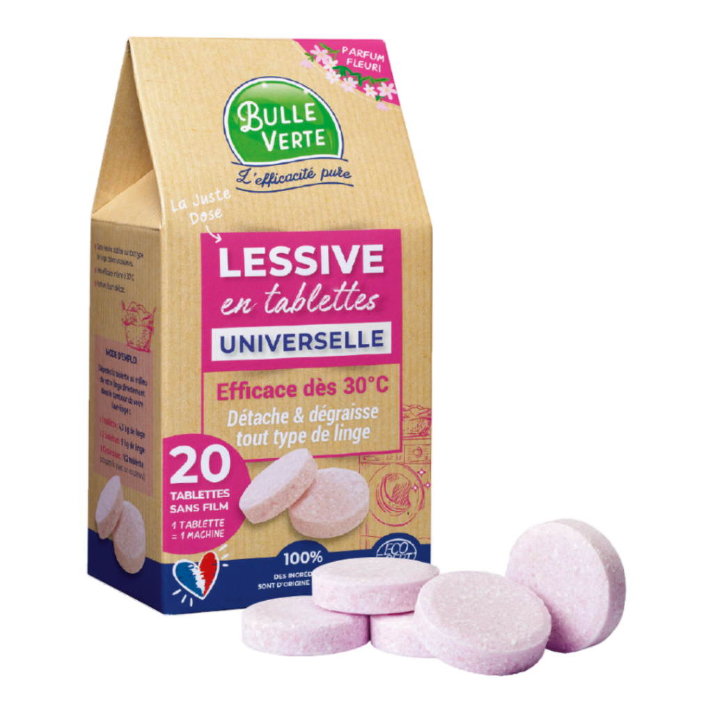 LESSIVE UNIVERSELLE EN TABLETTES - Bulle Verte